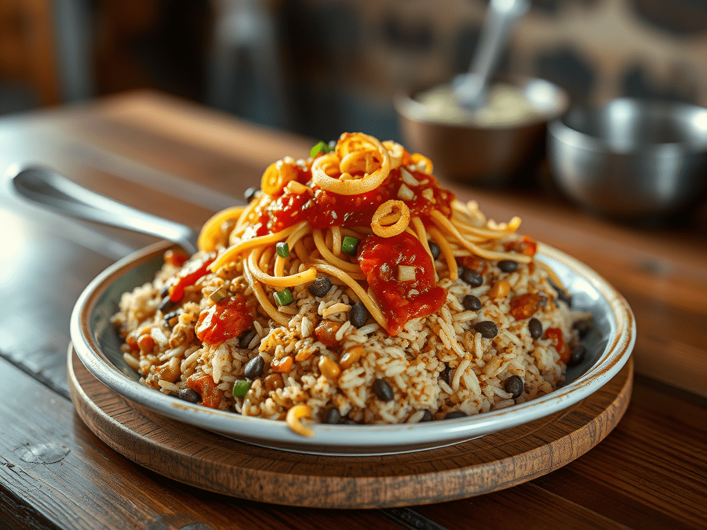 One Pot Koshari: (كشرى الحلة الواحدة)