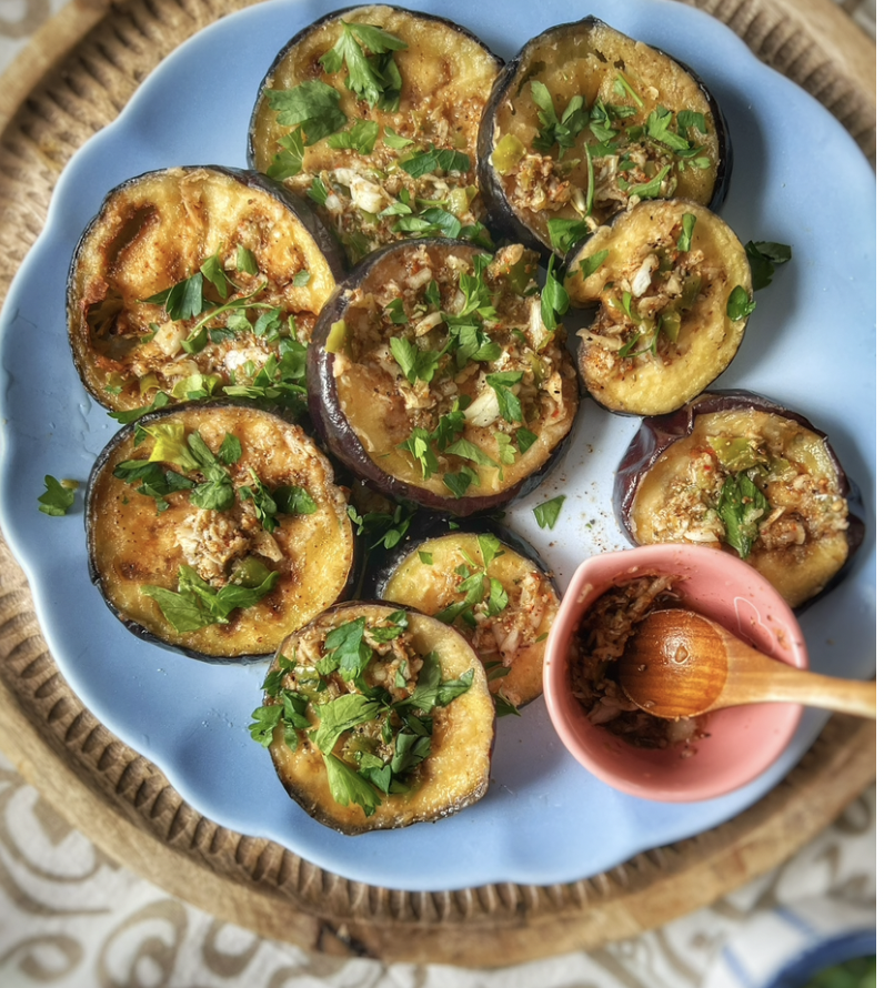 Batinjan Mekhalil (Egyptian Pickled Eggplant): باذنجان مخلل